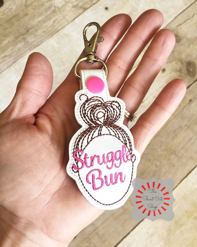 Stuggle Bun Keychain, Messy Bun Keychain, Messy Hair Keychain, Messy ...