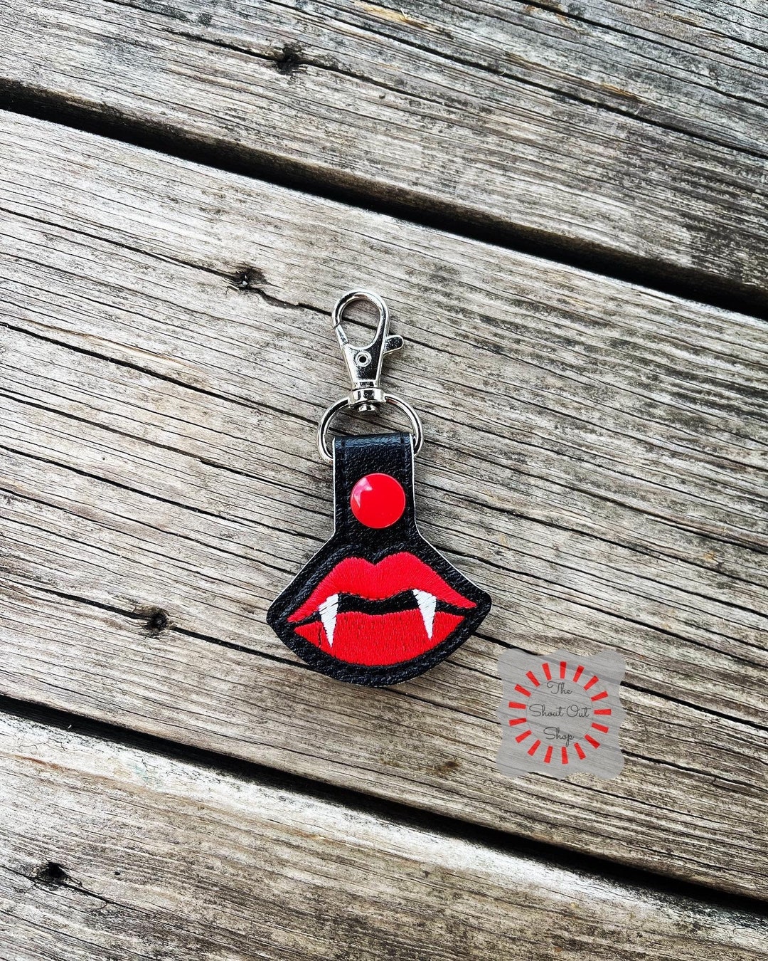 Vampire Lips Keychain, Vampire Lips Key Chain, Vampire Lips Key Ring ...