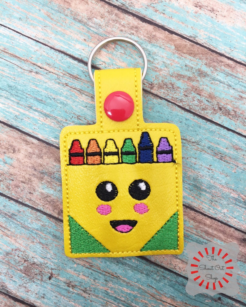Crayon Keychain Crayon Key Chain Crayon Key Ring Crayon - Etsy