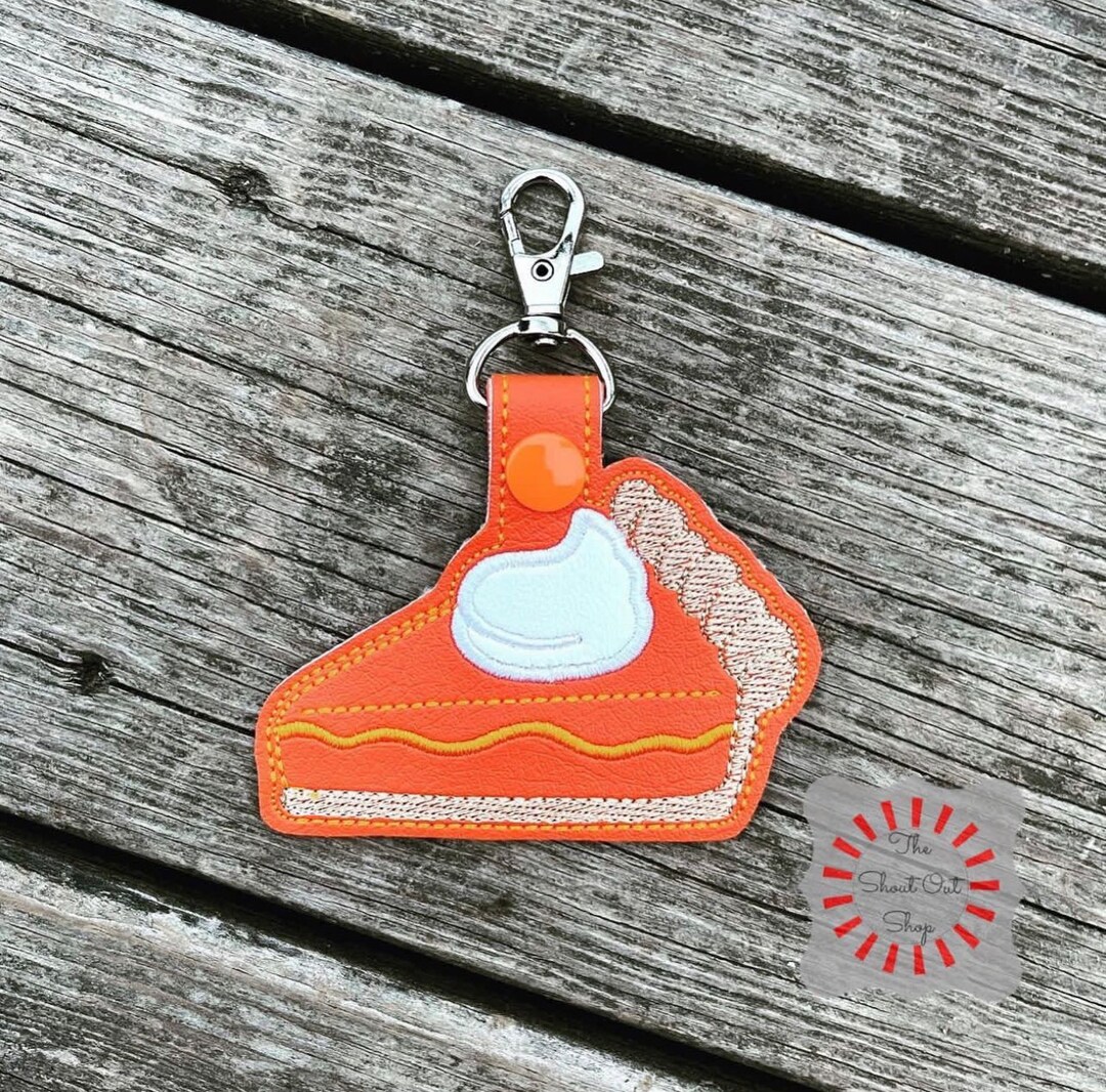 Pumpkin Pie Keychain, Pumpkin Pie Key Chain, Pumpkin Pie Keyring ...