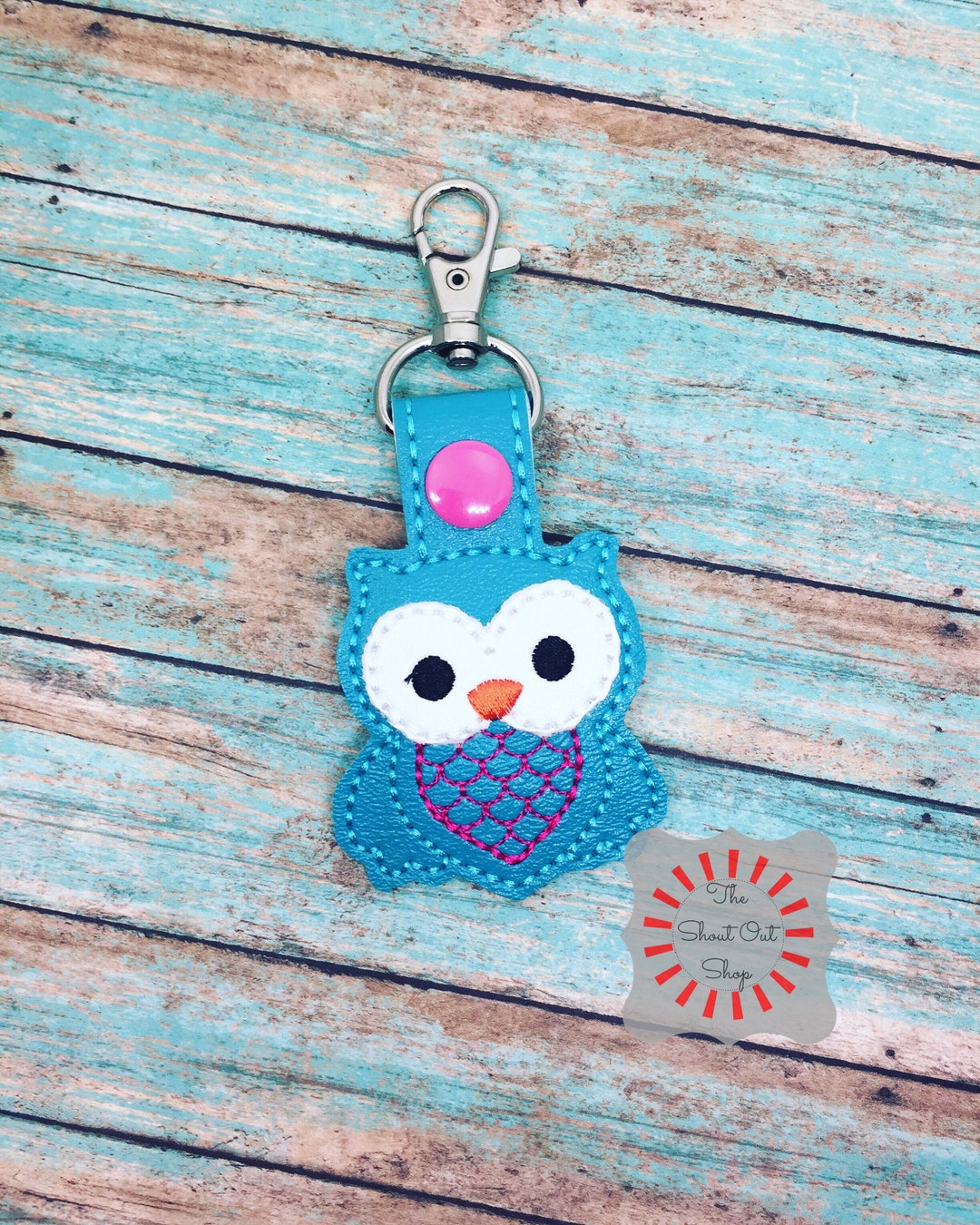 Owl Keychain, Owl Key Chain, Owl Keyring, Owl Snap Tab, Owl Keyfob, Owl ...
