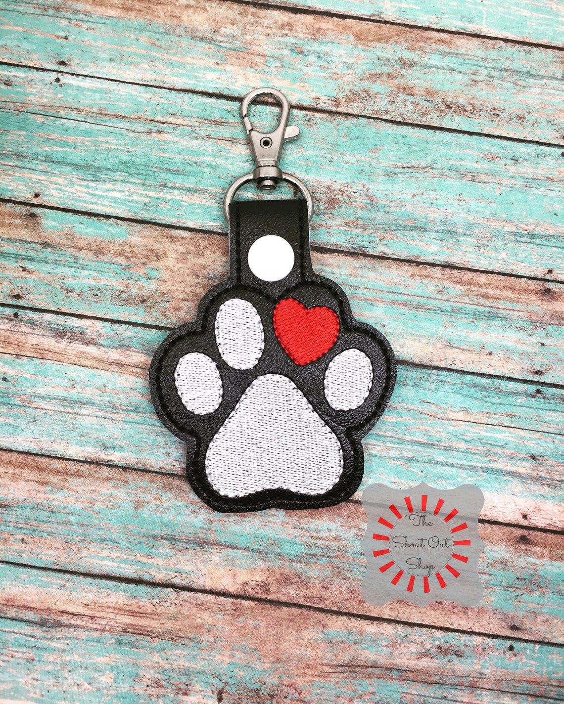 Paw Print Keychain Paw Print Key Chain Paw Print Keyfbo Paw | Etsy