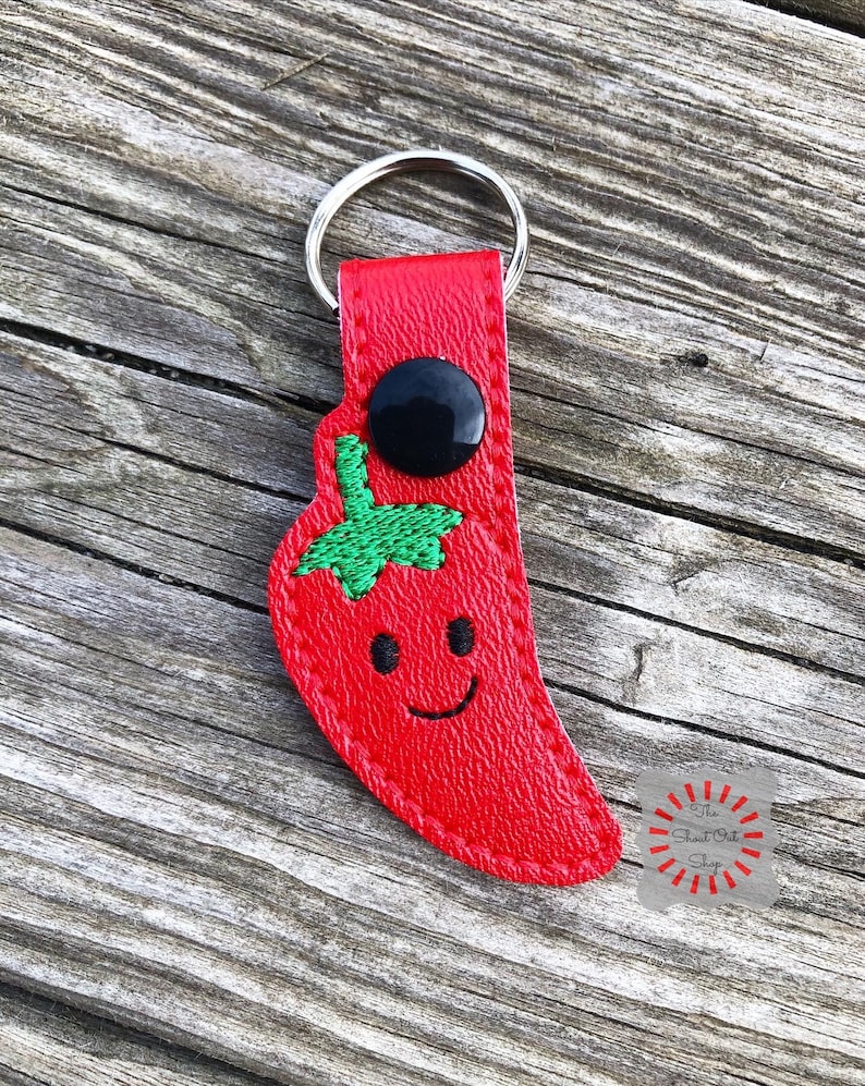Jalapeno Keychain, Jalapeno Key Chain, Spicy Pepper Keyring, Chili ...