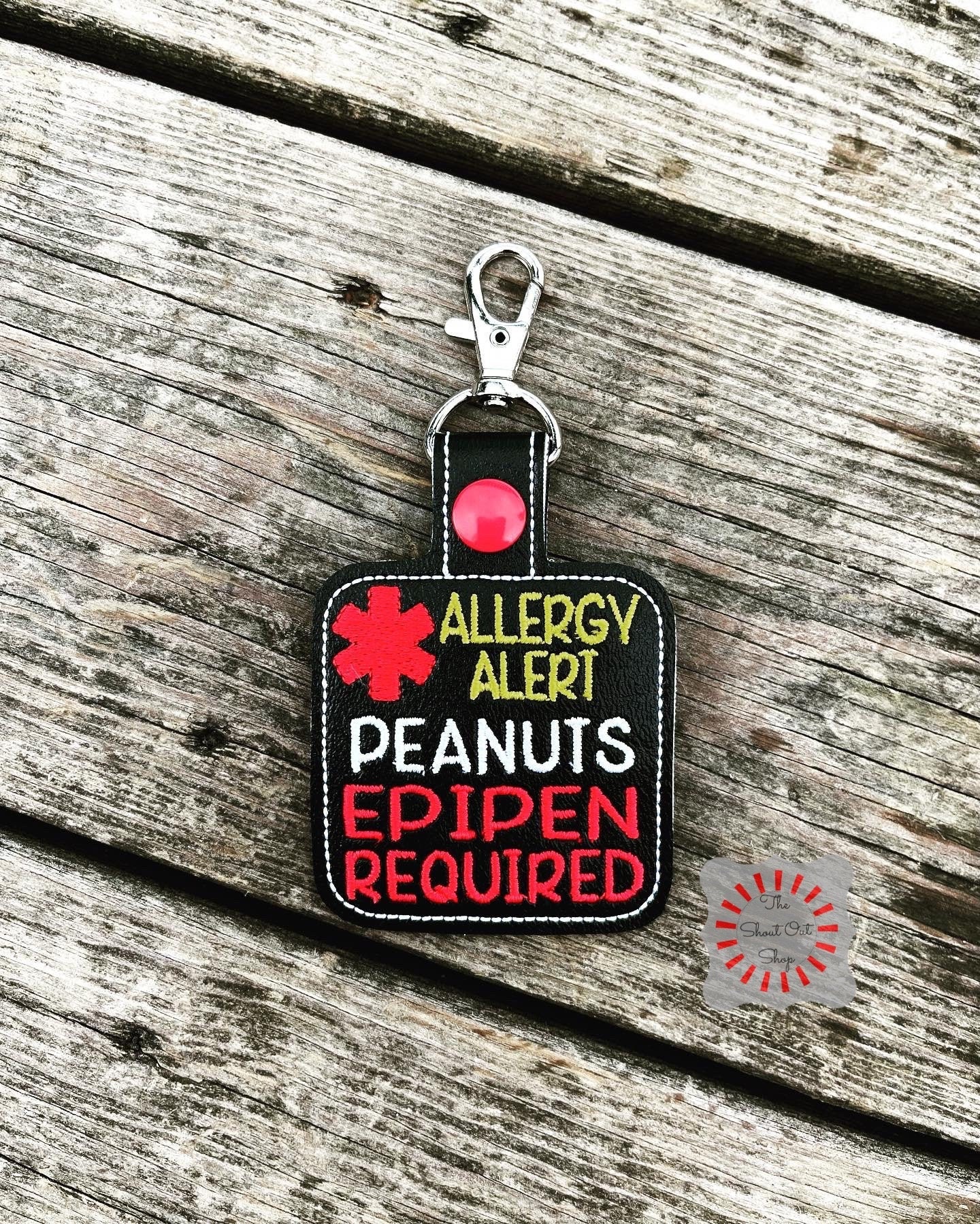 Peanut Allergy Alert Keychain Nut Allergy Warning Nut - Etsy