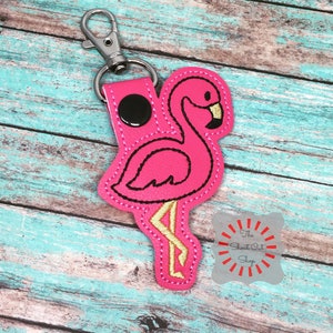 Flamingo Keychain, Flamingo Key Chain, Flamingo Keyfob, Flamingo Snap ...