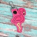 Flamingo Keychain, Flamingo Key Chain, Flamingo Keyfob, Flamingo Snap ...