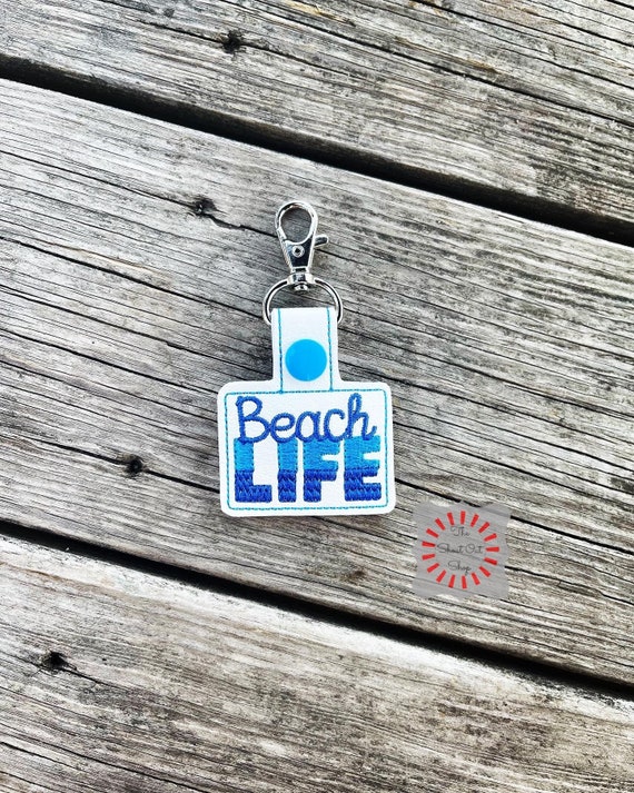Beach Life Keychain Beach Life Key Chain Ocean Keyring - Etsy