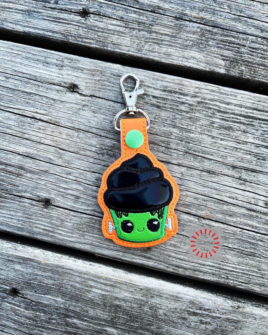 Frankenstein Cupcake Keychain, Cute Frankenstein Key Chain, Franken Key ...
