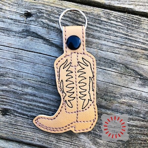 Cowboy Boot Keychain, Cowboy Boot Key Chain, Cowboy Boot Key Ring, Boot ...