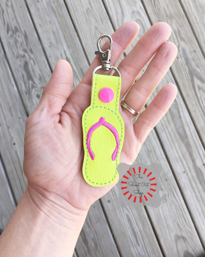 Flip Flop Keychain, Flip Flop Key Chain, Flip Flop Keyring, Flip Flop ...