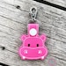 Hippo Keychain Hippopotamus Keychain Hippo Keyring Hippo - Etsy