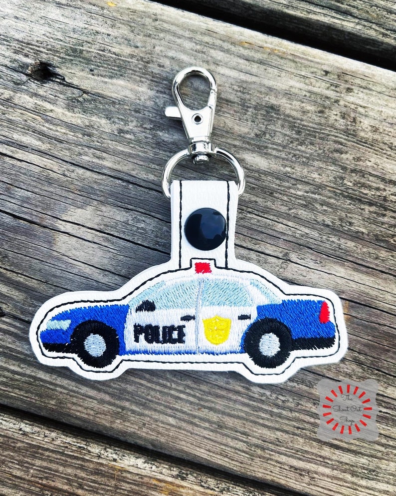 Police Car Keychain Police Car Key Chain Patrol Car Keyring - Etsy
