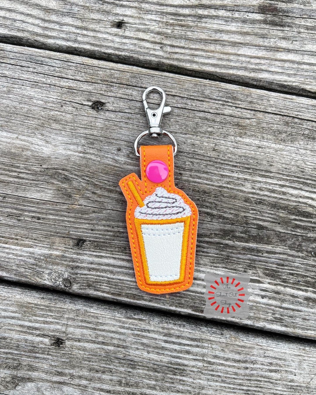 Iced Coffee Keychain, Iced Coffee Key Chain, Iced Coffee Keyring, Iced ...