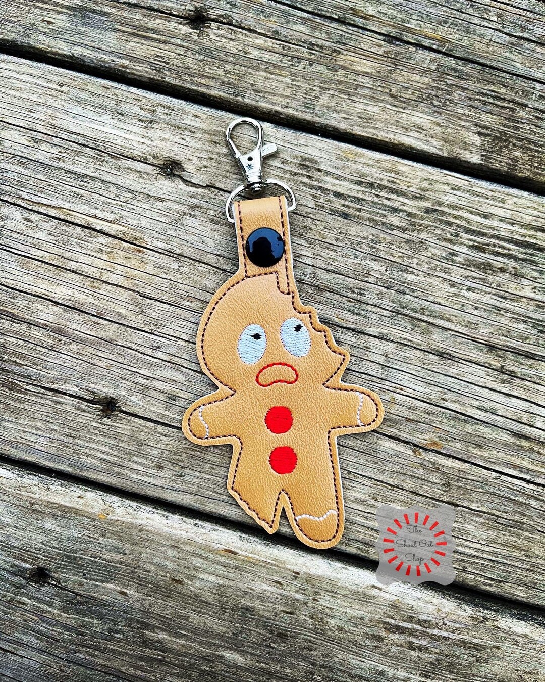 OVERSIZED Gingerbread Man Keychain, Gingerbread Man Key Chain ...