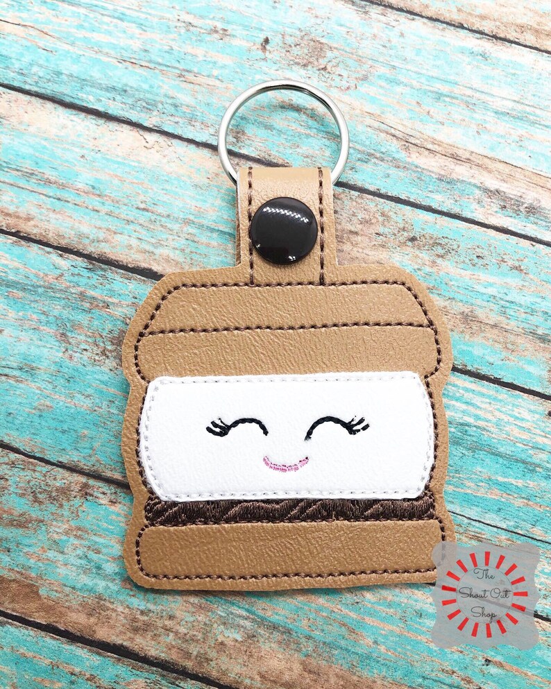 Smores Keychain, Smores Key Chain, Smores Keyring, Campfire, S'mores ...