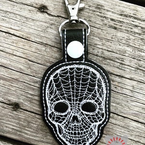 Webbed Skeleton Keychain, Webbed Skeleton Key Ring, Skeleton Key Chain ...