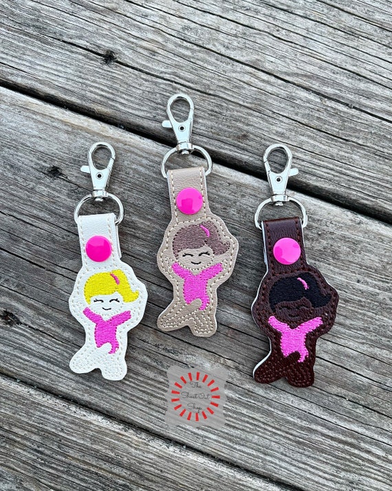 Gymnast Girl Keychain Gymnast Girl Key Chain Gymnastics Key | Etsy