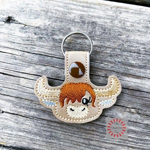 Highland Cow Keychain, Highland Cow Key Chain, Highland Cow Keyring ...