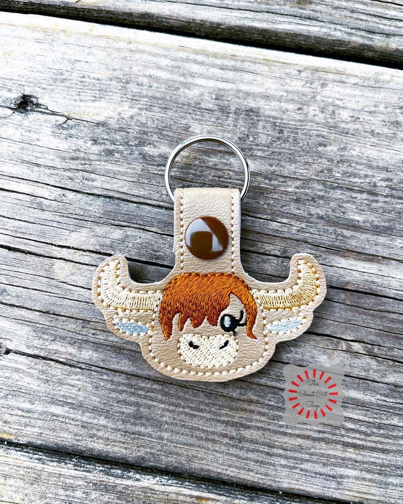 Highland Cow Keychain, Highland Cow Key Chain, Highland Cow Keyring ...