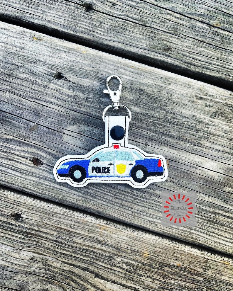 Police Car Keychain Police Car Key Chain Patrol Car Keyring - Etsy