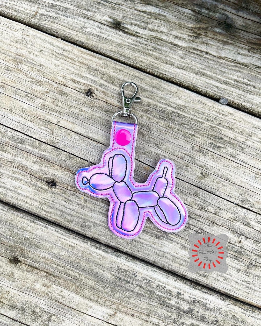 Balloon Dog Keychain, Balloon Dog Key Chain, Balloon Animal Keyring ...