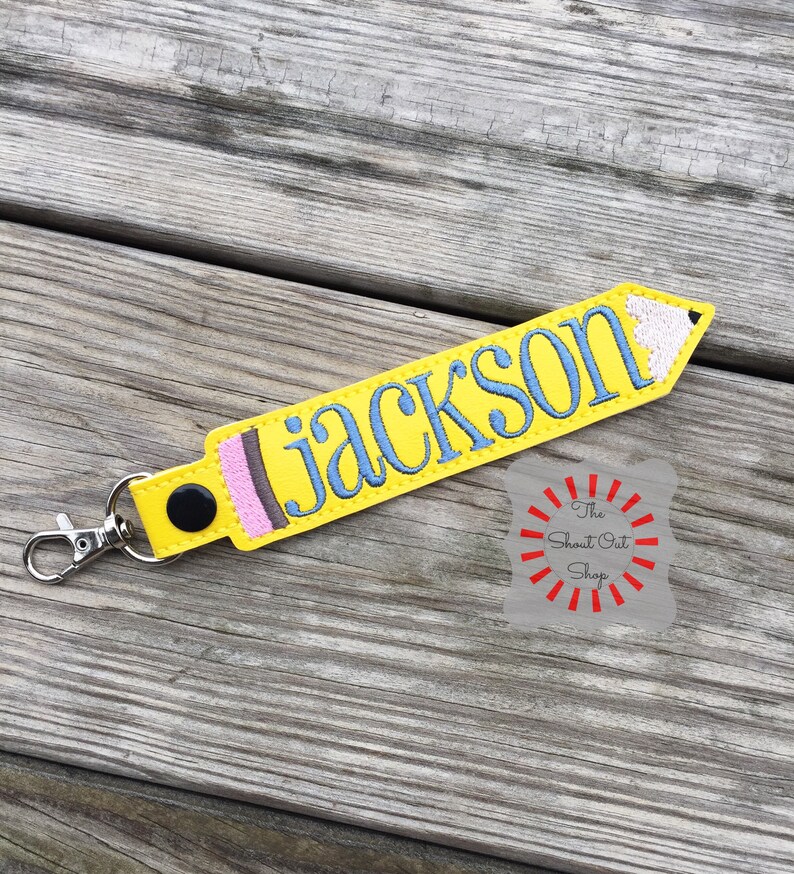 Pencil Keychain Pencil Key Chain Pencil Keyring Pencil Snap | Etsy