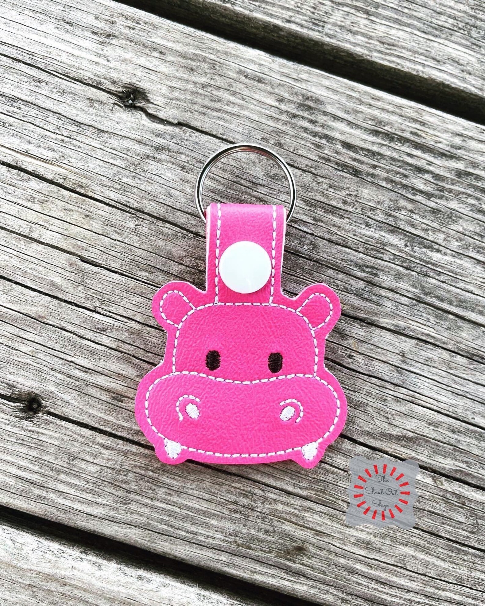Hippo Keychain Hippopotamus Keychain Hippo Keyring Hippo - Etsy