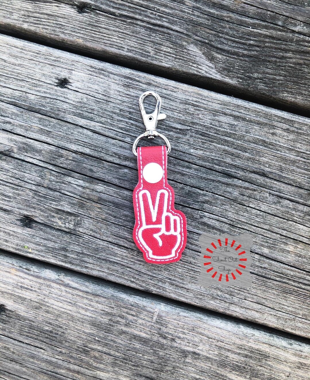 Peace Hand Sign Keychain, Peace Sign Key Chain, Peace Sign Key Ring ...