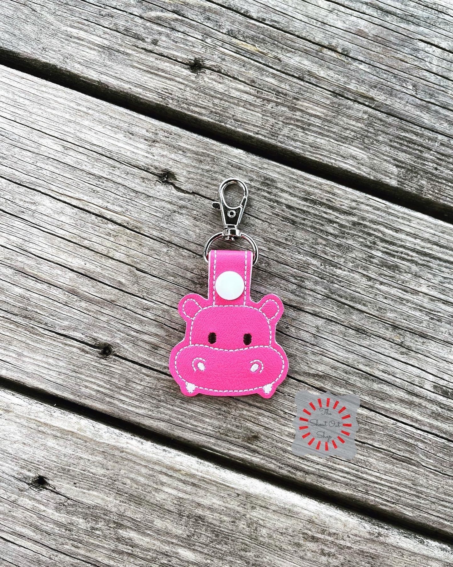 Hippo Keychain Hippopotamus Keychain Hippo Keyring Hippo - Etsy