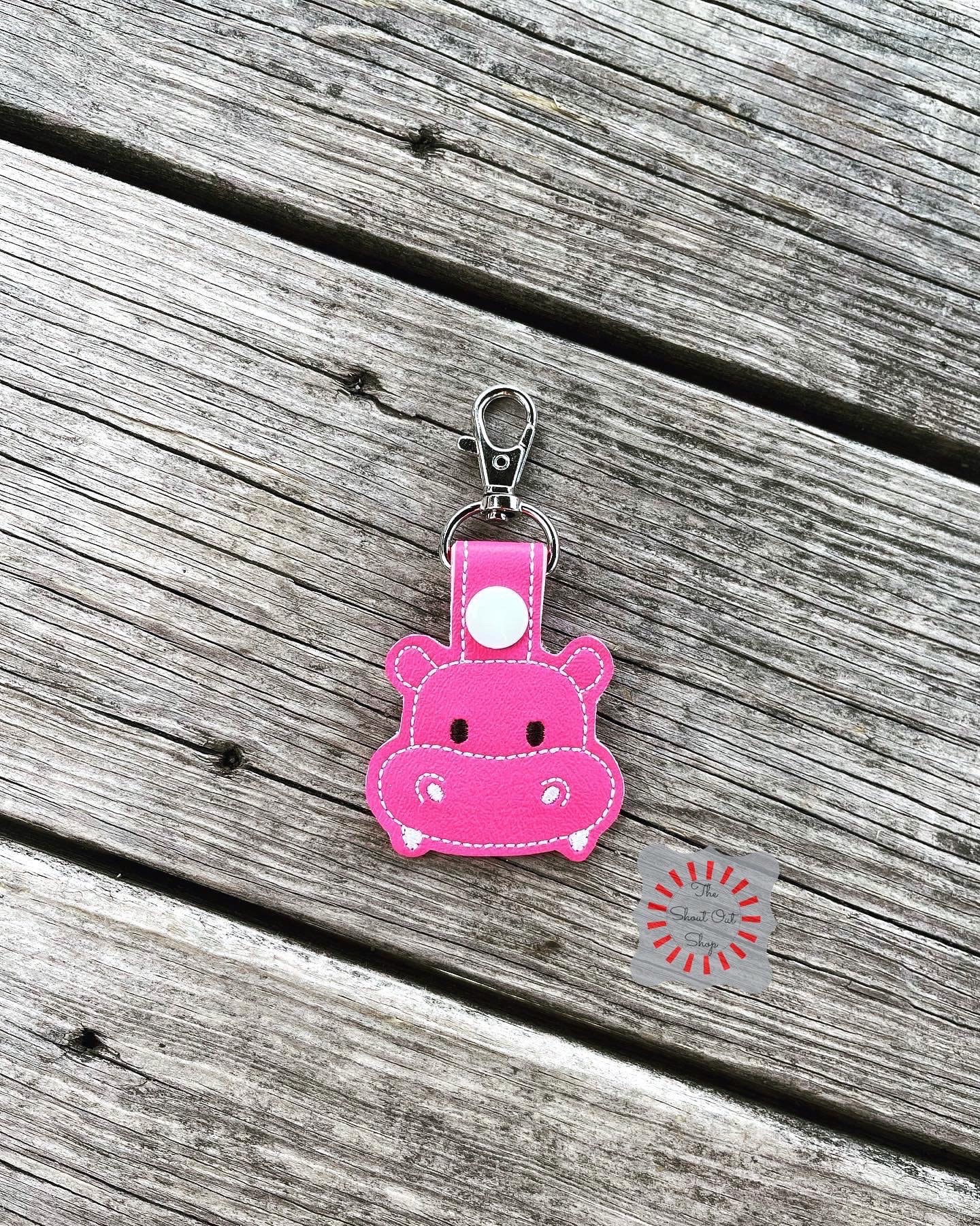 Hippo Keychain Hippopotamus Keychain Hippo Keyring Hippo - Etsy