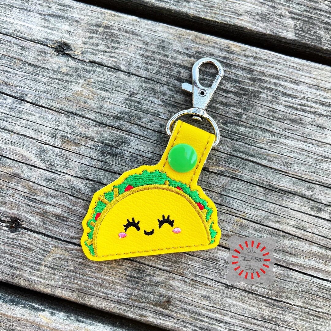 Taco Keychain, Taco Key Chain, Taco Keyfob, Taco Key Ring, Taco Keyring ...