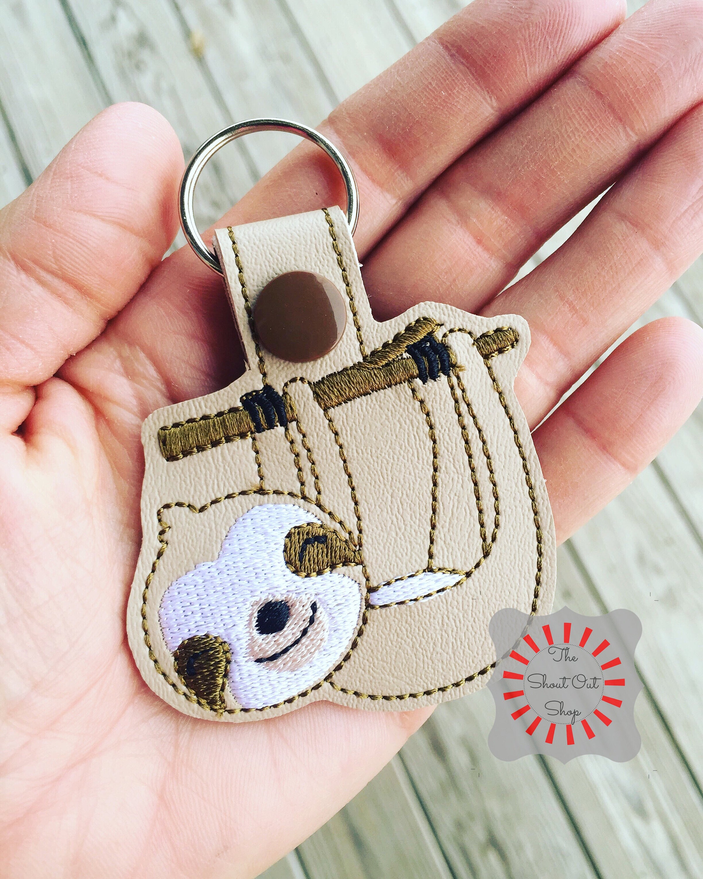 Sloth Keychain Sloth Key Chain Sloth Keyfob Sloth Snap Tab - Etsy