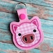 Pig Keychain Pig Key Chain Pig Keyring Pig Key Ring Hog - Etsy