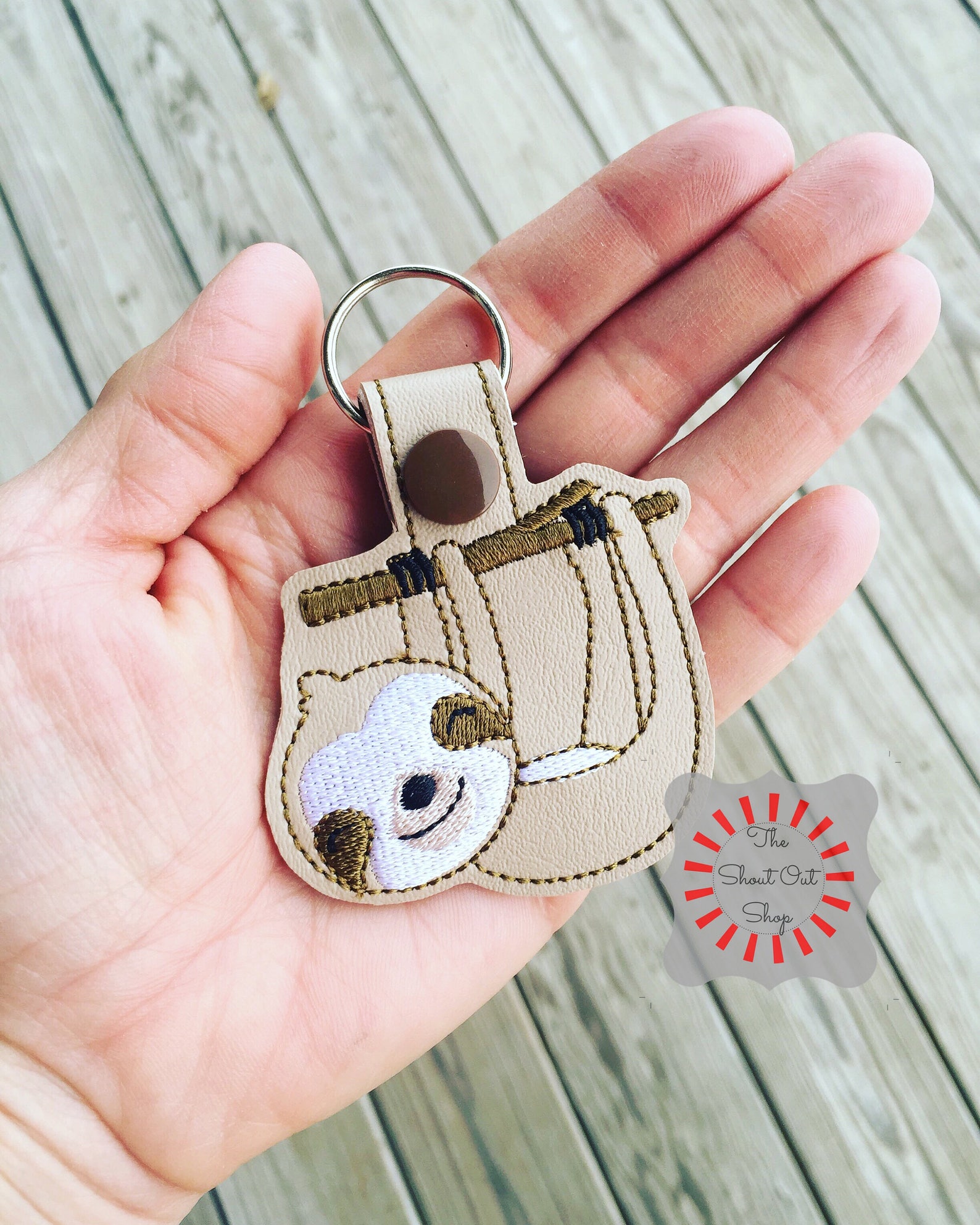 Sloth Keychain Sloth Key Chain Sloth Keyfob Sloth Snap Tab | Etsy