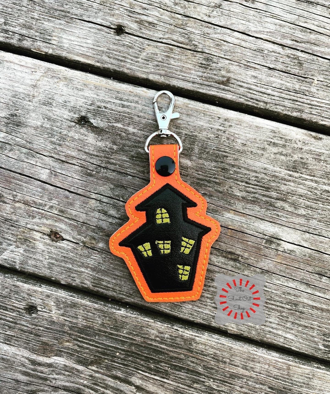 Haunted House Keychain, Haunted House Key Chain, Haunted House Keyring ...