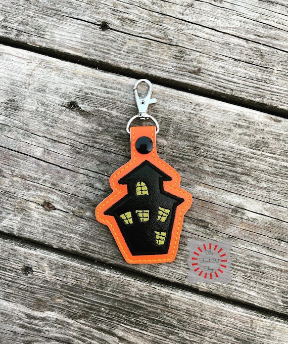 Haunted House Keychain Haunted House Key Chain Haunted House - Etsy