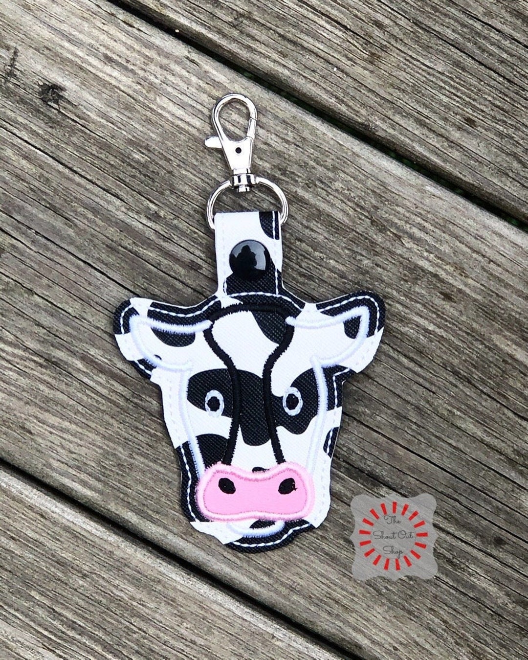 OVERSIZED Cow Keychain, Cow Key Chain, Cow Keyring, Cow Key Ring, Farm ...