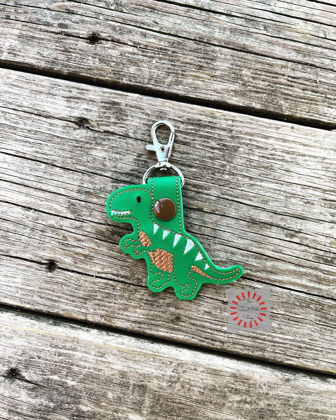 Dinosaur Keychain, Dinosaur Key Chain, Dinosaur Keyfob, Dinosaur Snap ...