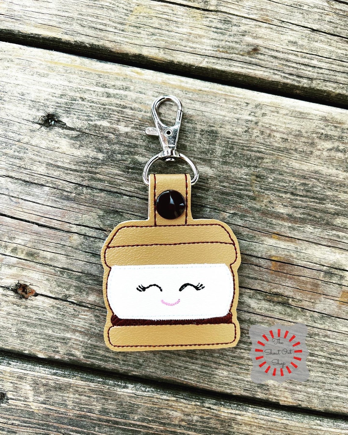Smores Keychain, Smores Key Chain, Smores Keyring, Campfire, S'mores ...