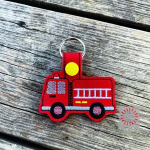 Fire Truck Keychain, Fire Truck Key Chain, Fire Truck Keyring, Fire ...