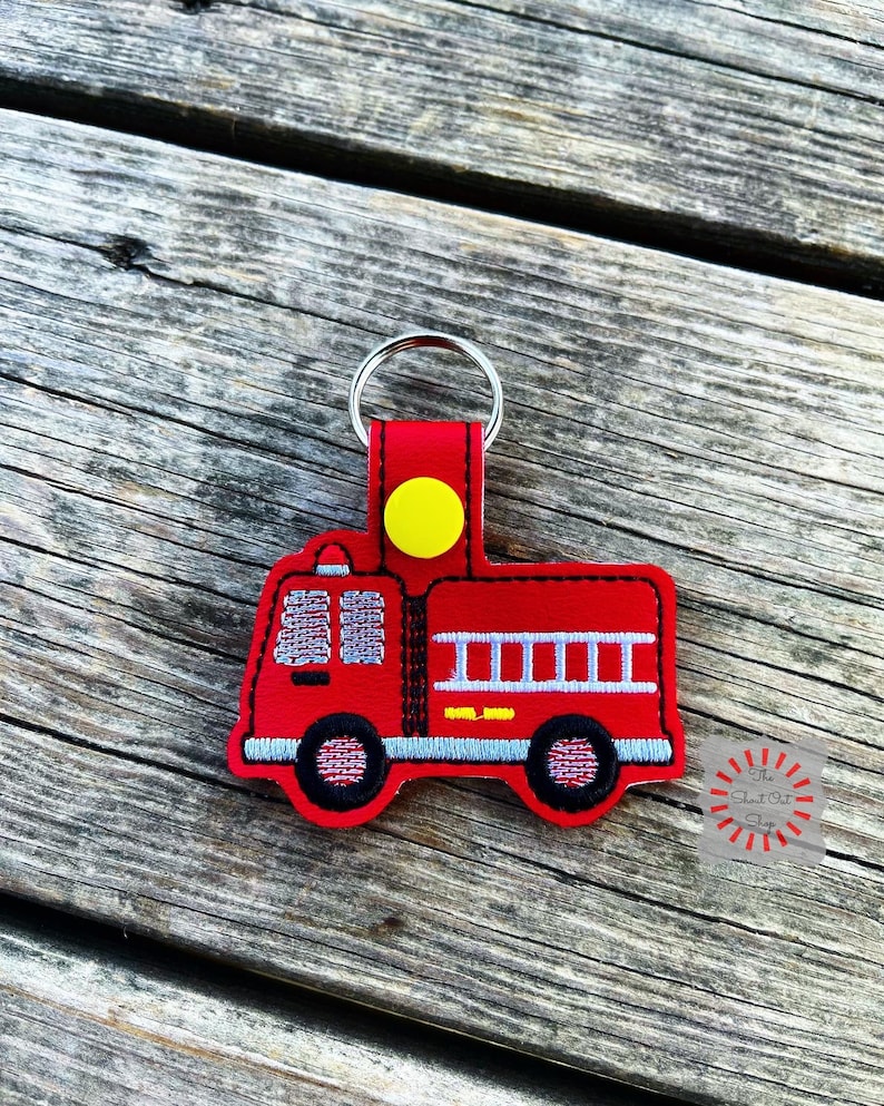 Fire Truck Keychain, Fire Truck Key Chain, Fire Truck Keyring, Fire ...