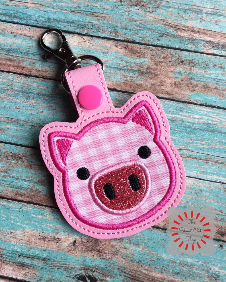 Pig Keychain, Pig Key Chain, Pig Keyring, Pig Key Ring, Hog Keychain ...
