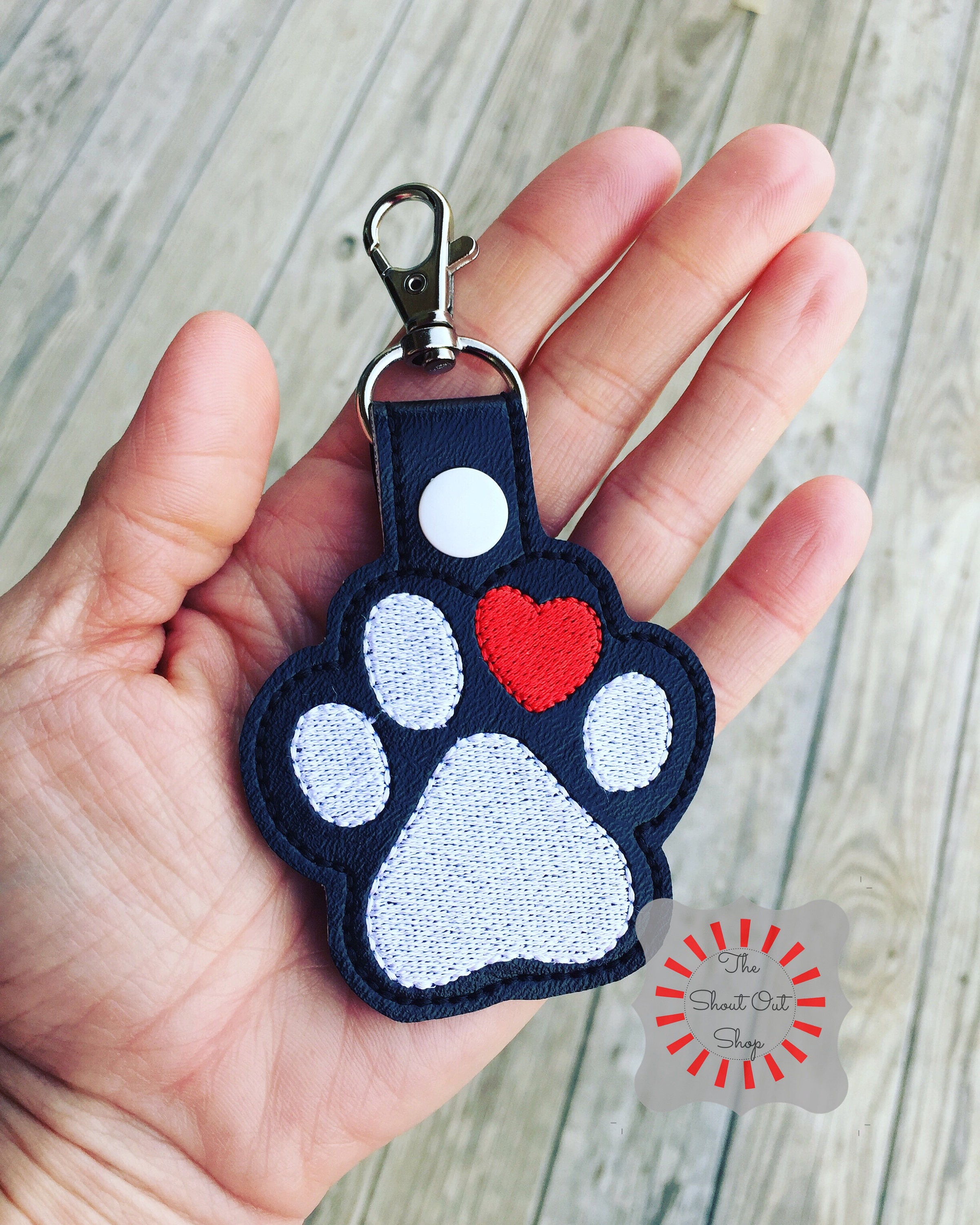 Paw Print Keychain Paw Print Key Chain Paw Print Keyfbo Paw | Etsy