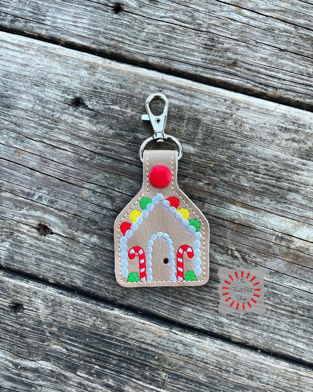 Gingerbread House Keychain, Gingerbread House Key Chain, Gingerbread ...