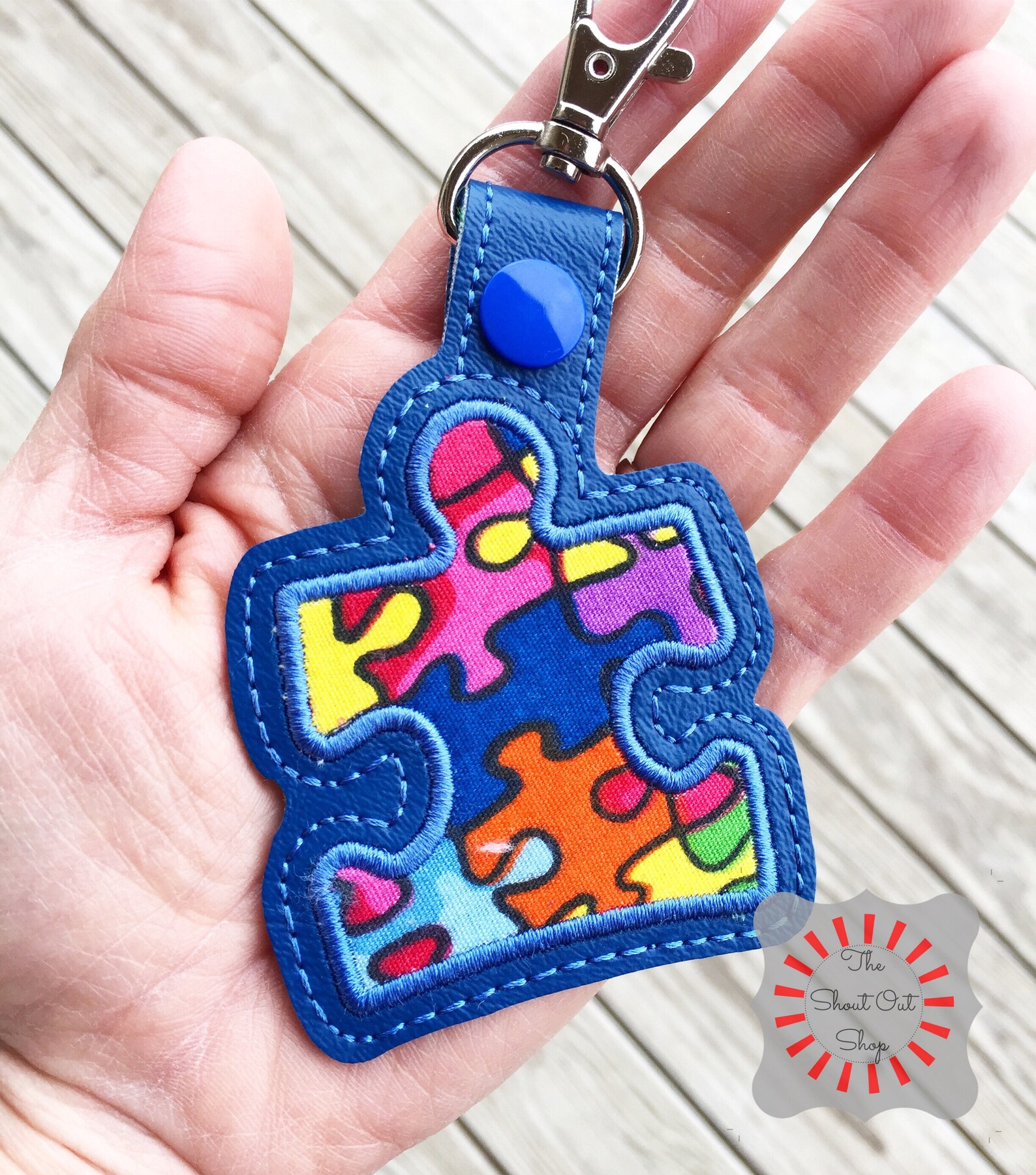 Puzzle Piece Key Chain Autism Awareness Keychain Autism - Etsy
