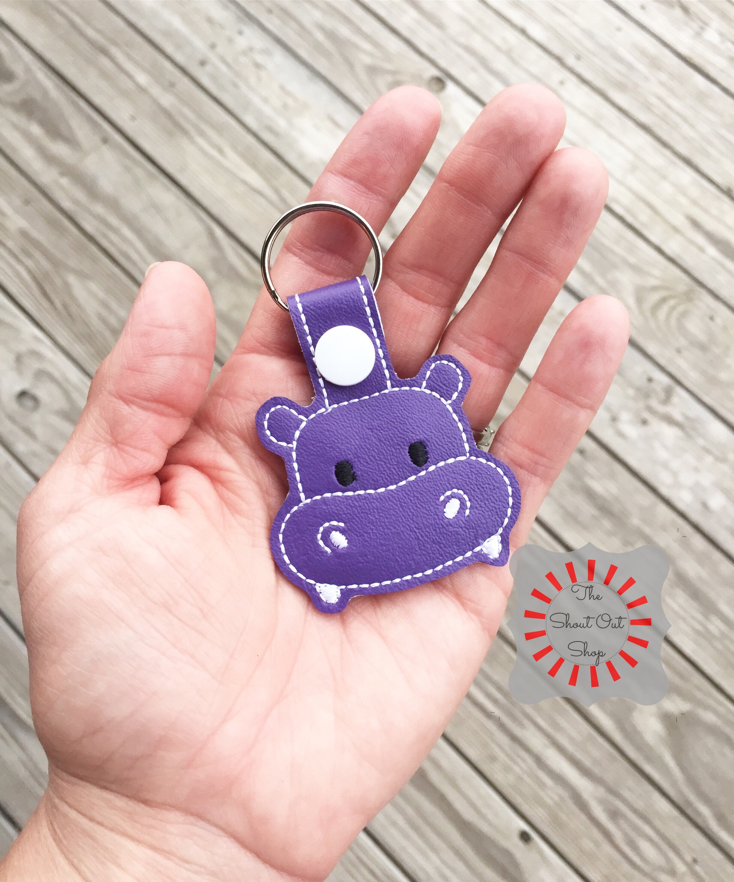 Hippo Keychain Hippopotamus Keychain Hippo Keyring Hippo - Etsy