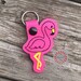 Flamingo Keychain, Flamingo Key Chain, Flamingo Keyfob, Flamingo Snap ...