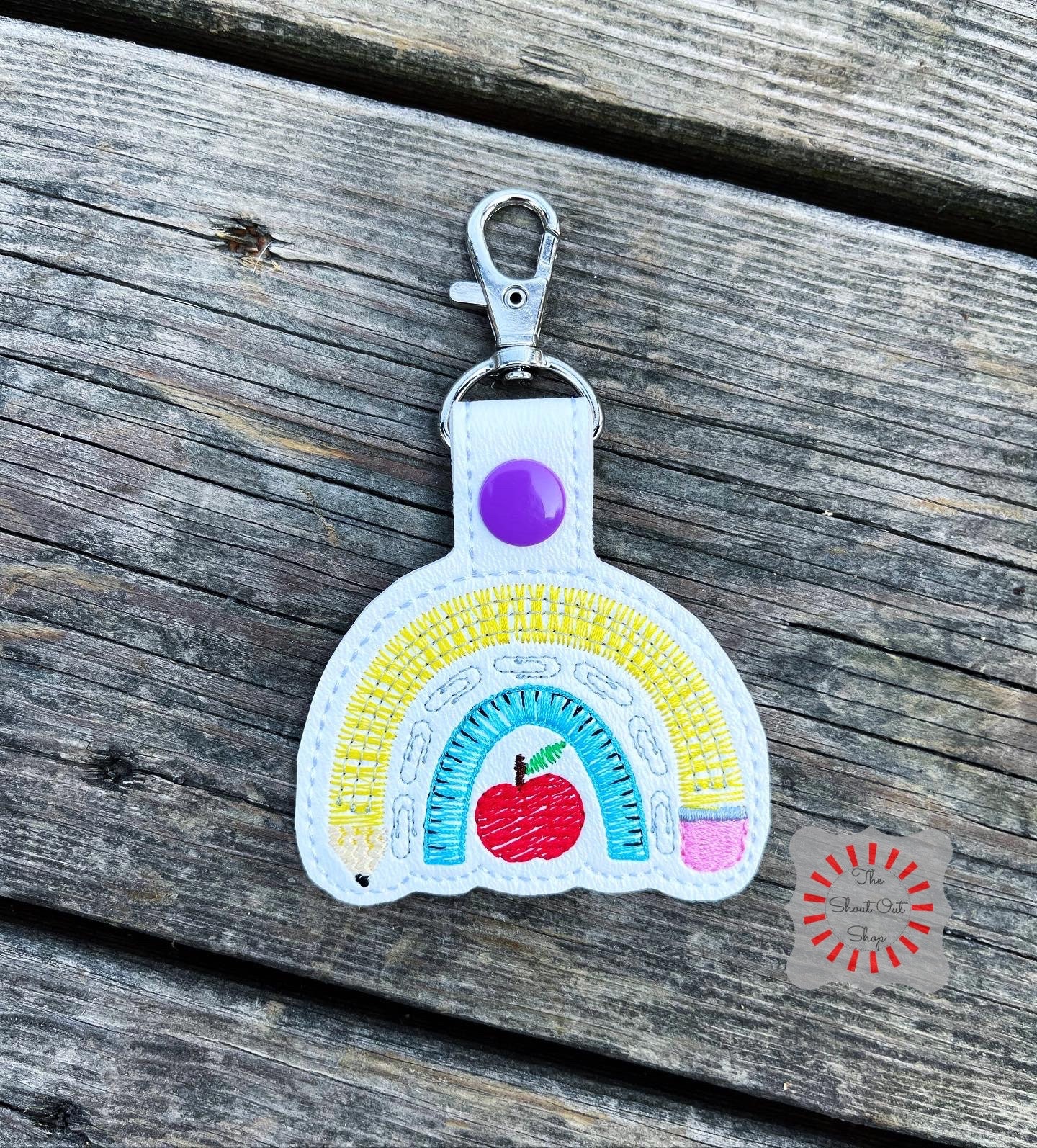 Pencil Rainbow Keychain School Rainbow Keychain Back To | Etsy