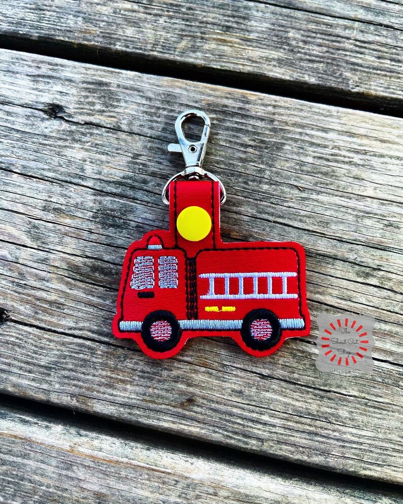 Fire Truck Keychain, Fire Truck Key Chain, Fire Truck Keyring, Fire ...