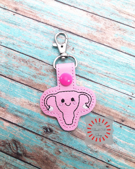 Uterus Keychain Uterus Key Chain Overies Keyring Overies | Etsy